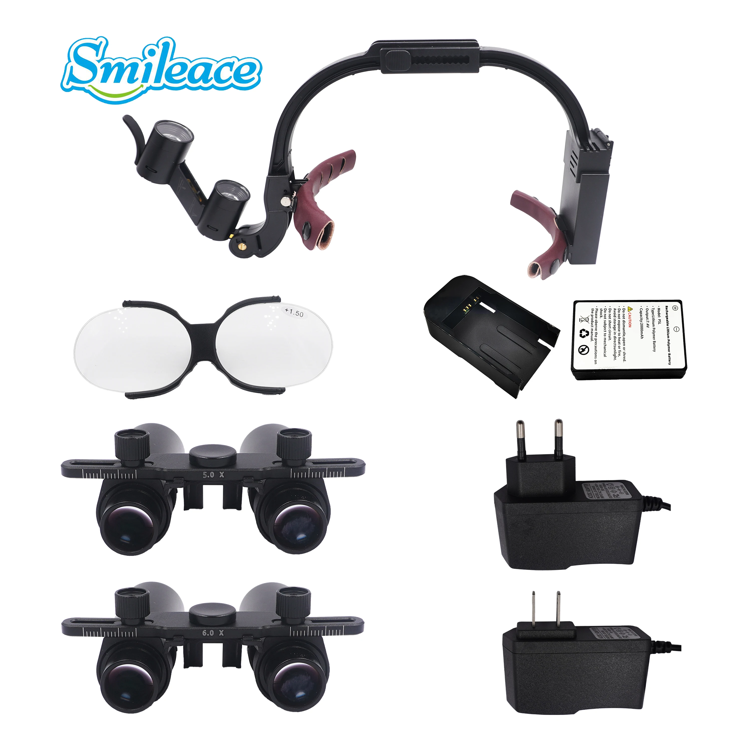 Lupas-dentales-Binocular-LED-inal-mbricas-l-mpara-de-faro-Dental ...