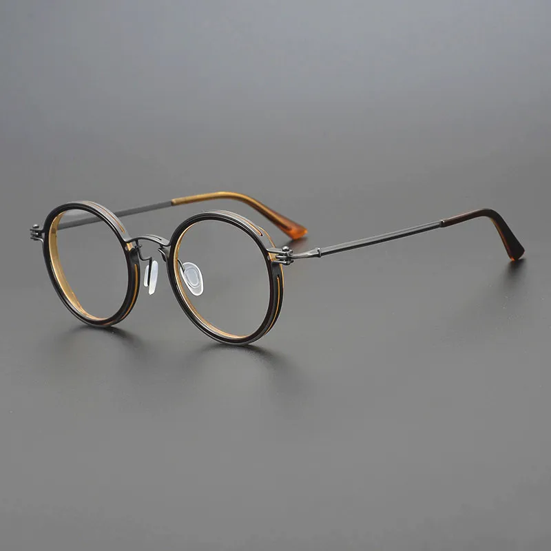 Designer-Titanium-Round-Glasses-Men-Women-Retro-Handmade-Eyeglasses ...