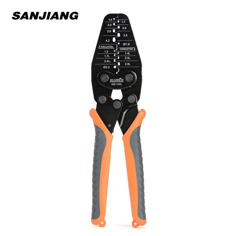 IWS 1442L Micro Connector Crimping Plier for Crimp 30 14AWG Open barrel ...