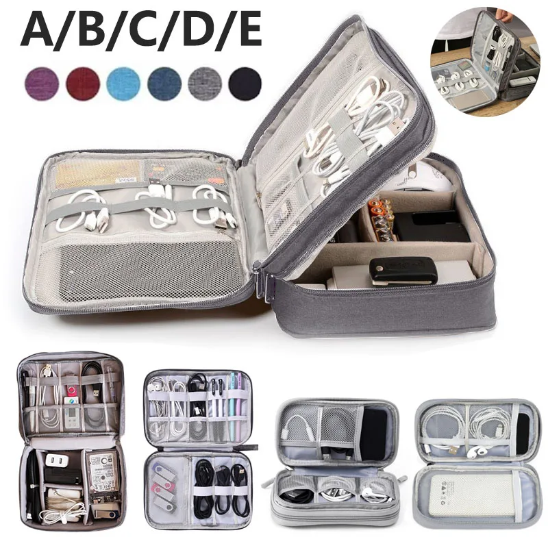 Travel Cable Bag Portable Digital Storage Pouch Waterproof Electronic ...