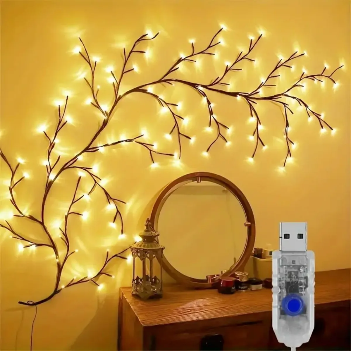 96-LED-Bendable-Willow-Vine-Lights-Birch-Tree-Light-8-Modes-Atmosphere ...