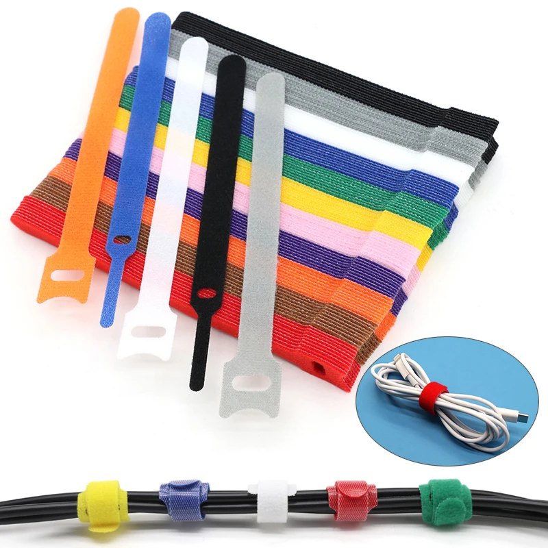 Releasable Cable Tie 150 200 250 300mm Plastics Fastening Reusable Ties ...