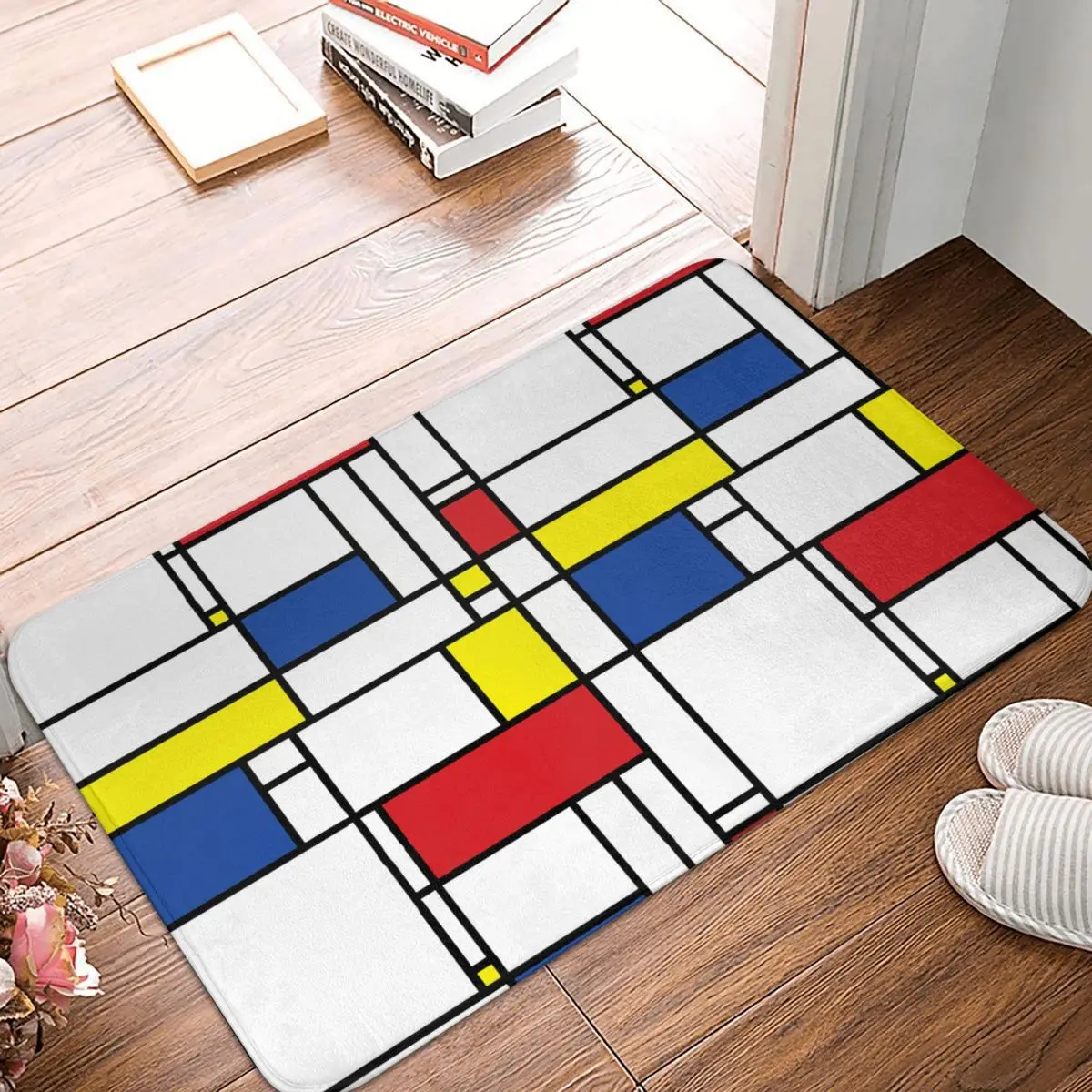 Bathroom-Mat-Mondrian-Minimalist-De-Stijl-Modern-Art-Doormat-Kitchen ...