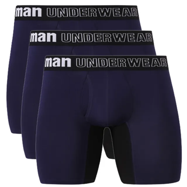 3Pack Big Size Men Underwear Sexy Panties Knickers Boy Long Underpants ...