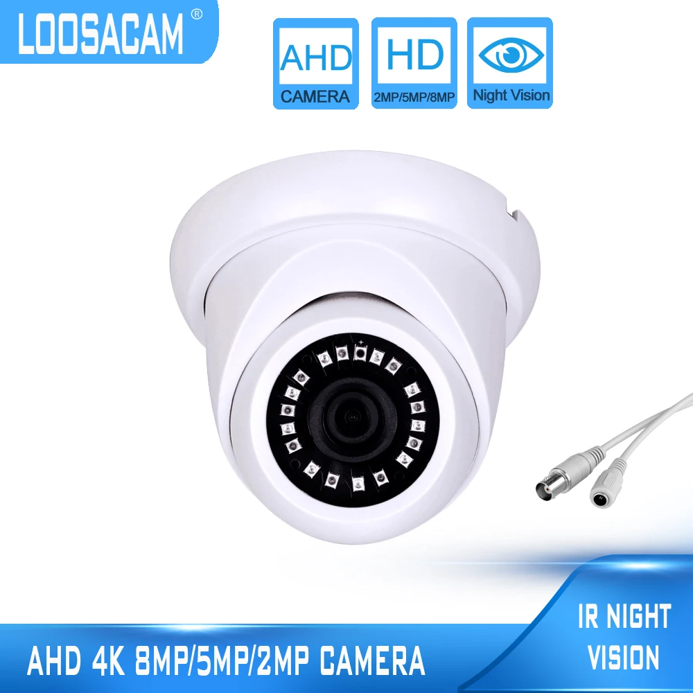 AHD 미니 보안 CCTV 카메라, 아날로그 카메라, 4K, 8MP, 5mp, 2mp, 돔, 1080p, IR 야간 투시경 ...