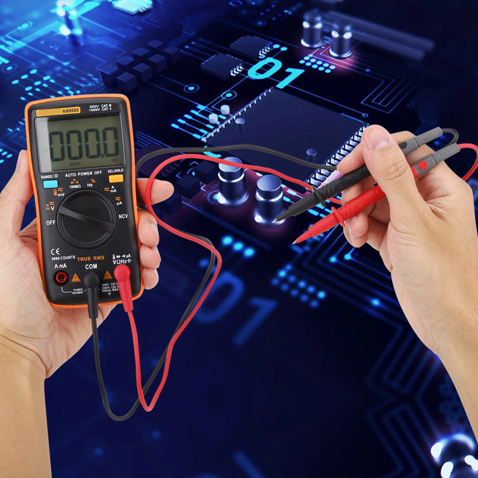 Auto Range Multimeter Voltage Multimeter ANENG AN8009 Digital ...