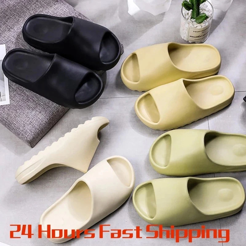 Brand Slippers Women Men Slippers Fashion Beach Sandals Soft Casual ...