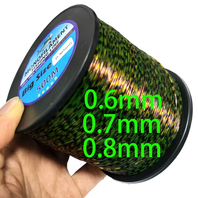 500m-Big-Game-Monofilament-Fishing-Line-0-6-0-7-0-8mm-Big-Size-Nylon ...