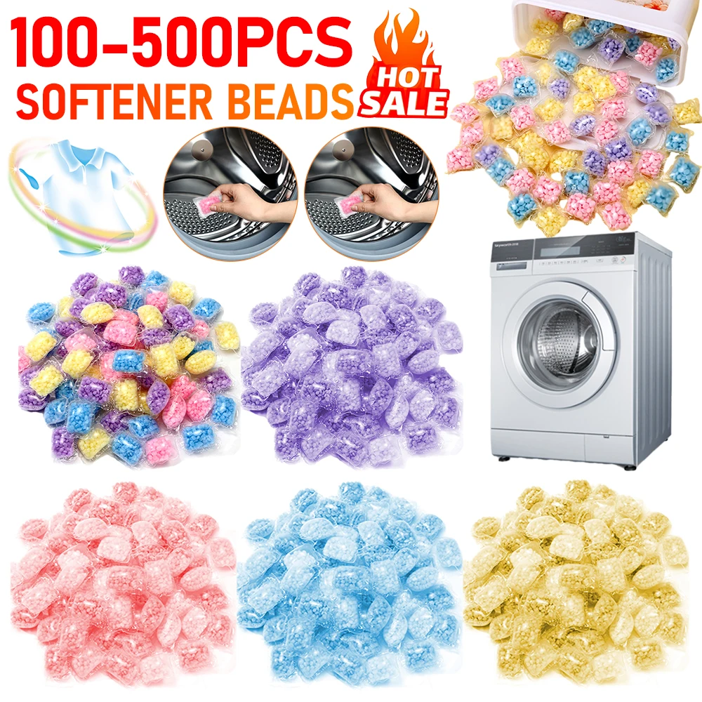 100/500PCS Laundry Fragrance Beads Detergent Liquid Capsule Ball Anti ...
