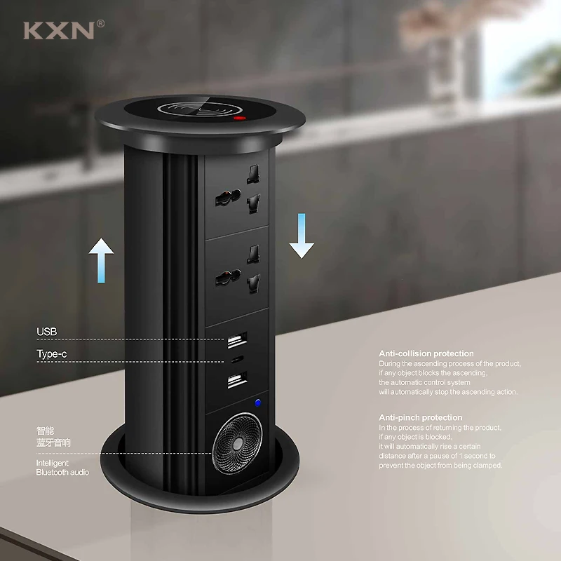 KXN-Motorized-Pop-Up-Socket-Kitchen-Worktop-Hidden-Electrical-Lift ...