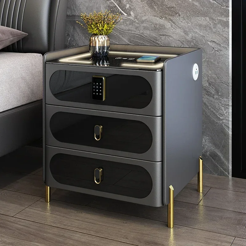Narrow-Storage-Bedside-Tables-Mobile-Fingerprint-Locks-Smart-Bedside ...
