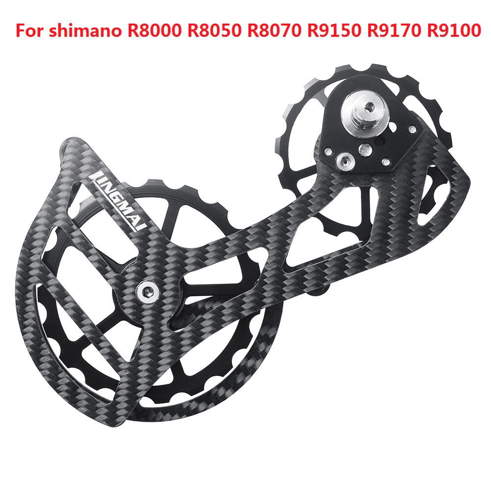LINGMA-UT-105-Bicycle-Ceramic-Bearing-Carbon-Fiber-Jockey-Pulley-Wheel-Set-Rear-Derailleurs ...