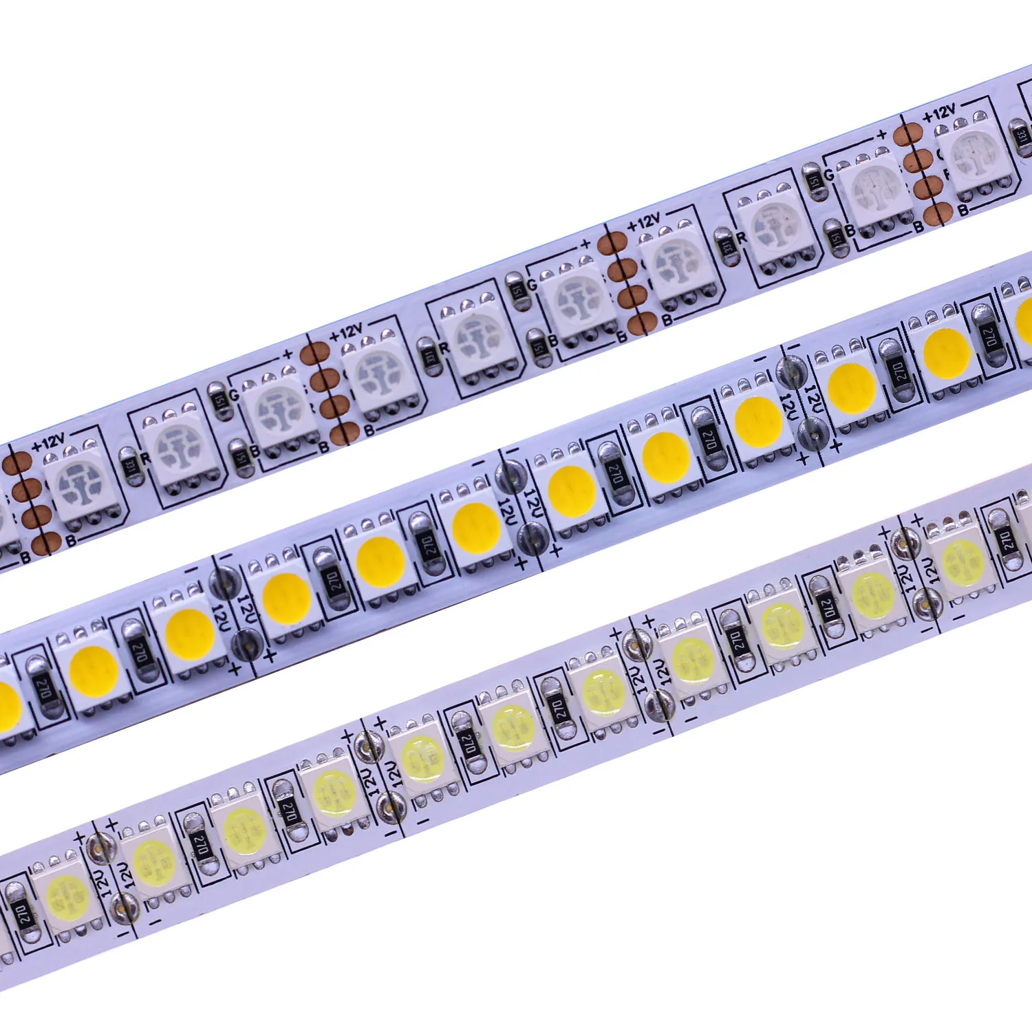 IP20 IP65 IP67 Tube waterproof LED Strip 5050 DC12V 24V 120LEDs/m ...