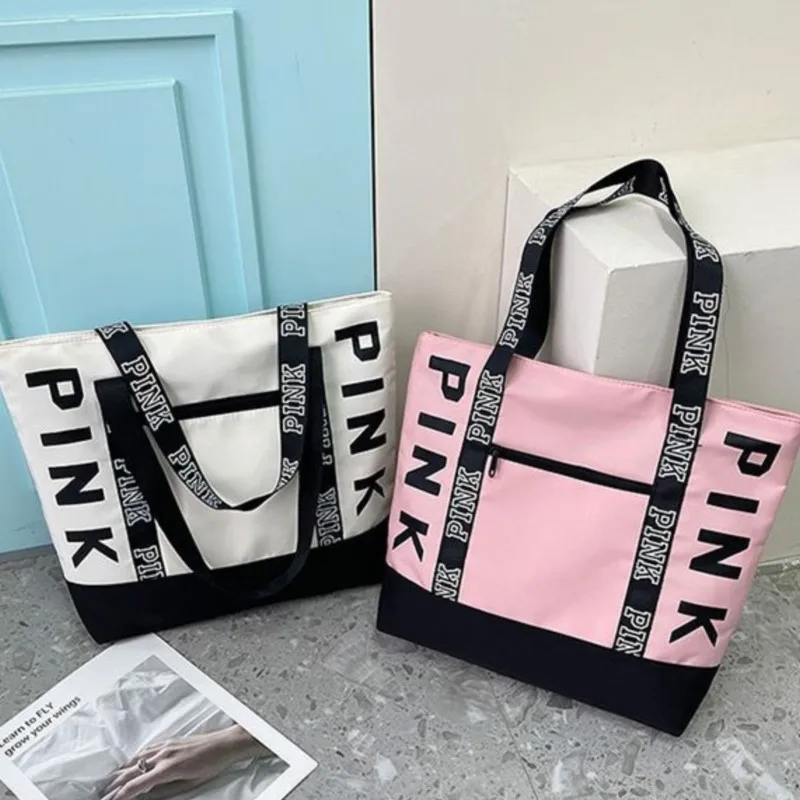 PINK-Casual-Tote-Black-Yellow-White-Green-Handbags-Women-s-Big-Bag ...