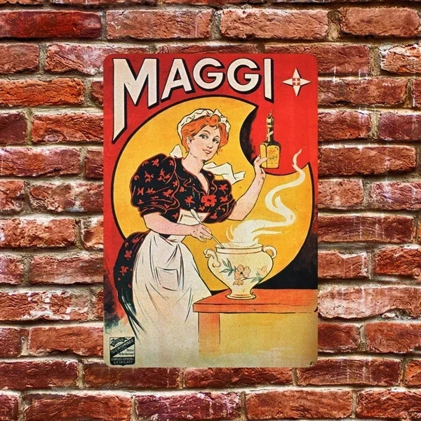 MAGGI-Tin-metal-sign-plaque-wall-decor-poster-garage-shed-bar-pub-club ...