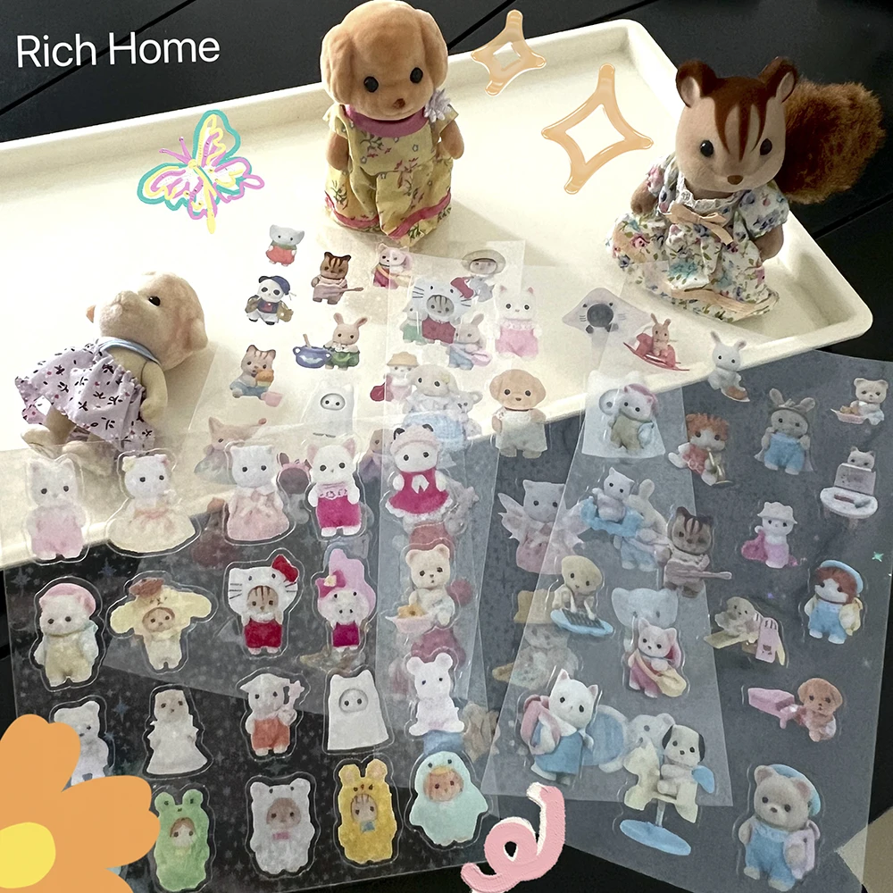 Sylvanian-Mini-Cartoon-Waterproof-kawaii-Stickers-Pack-Anime ...