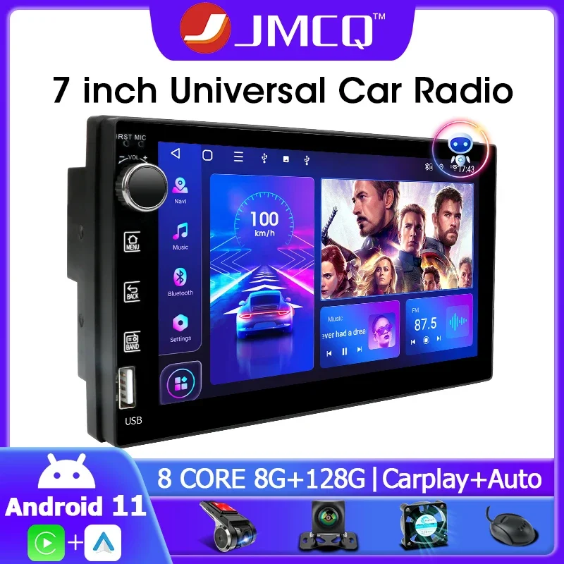 JMCQ-Universal-7-Inch-Car-Radio-For-Nissan-Kia-Honda-Toyota-VW-2-Din ...