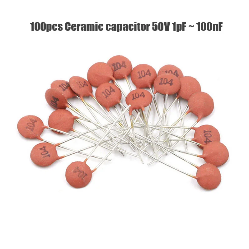 100pcs-Ceramic-capacitor-50V-1pF-100nF-0-1uF-104-4-7PF-10PF-22PF-33PF ...