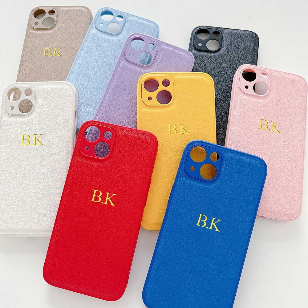 Personalized Customized Name intials Letters Cases For iPhone 15 16 Pro ...