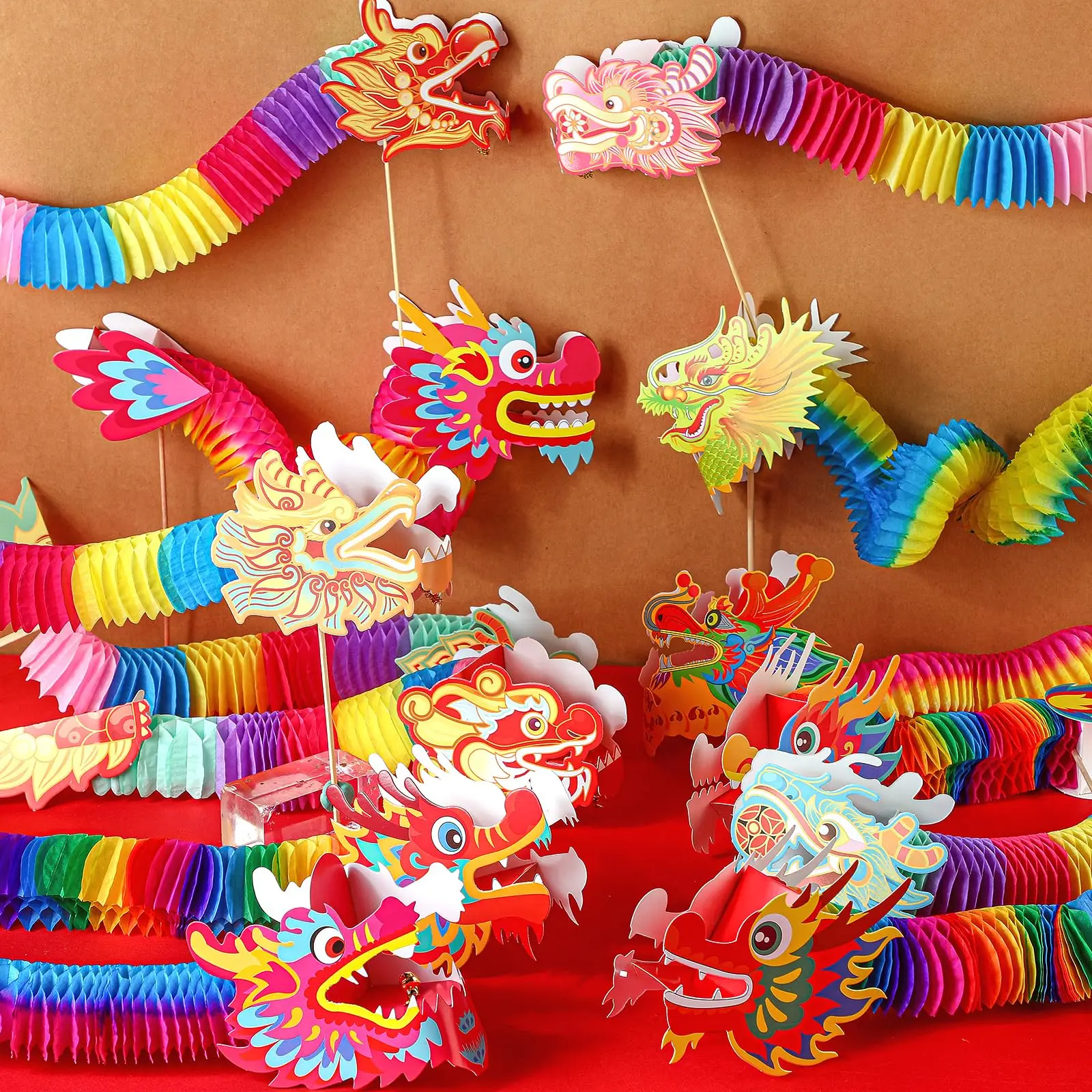 Chinese Paper Dragon Decorations Hanging Chinese New Year Dragon Craft