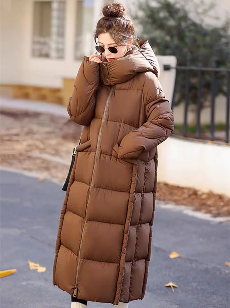 Womens-Winter-Solid-Casual-Down-coffee-Coats-Korean-Fashion-Big-Fur ...