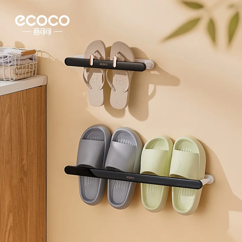 Retractable-Wall-mounted-Slipper-Rack-Punching-Free-Storage-Rack ...