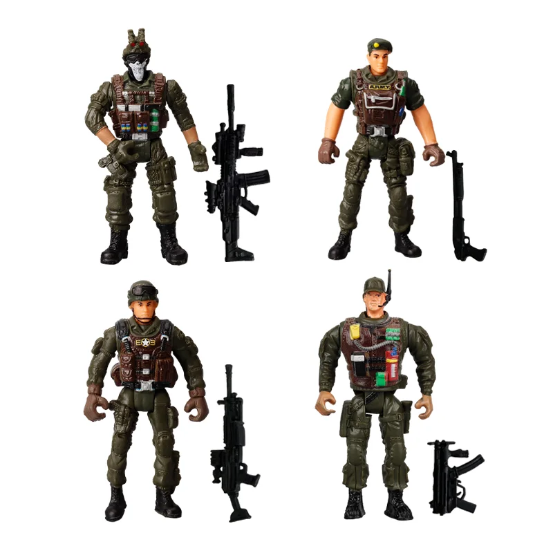 4 Pçs/set Soldado Comando Mini Figuras de Ação Jogo Figuras Brinquedos ...