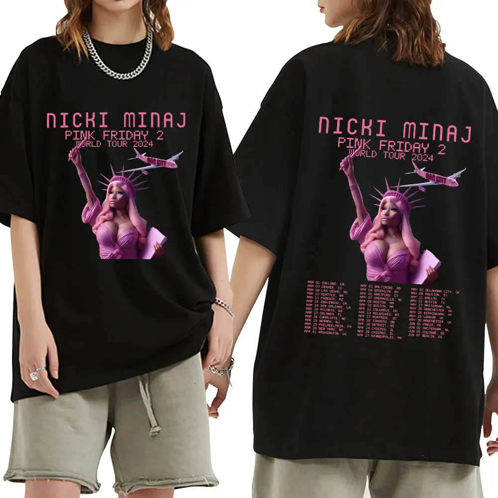 Nicki Minaj 2024 World Tour T Shirt Gag City Pink Friday 2 Concert Fans ...