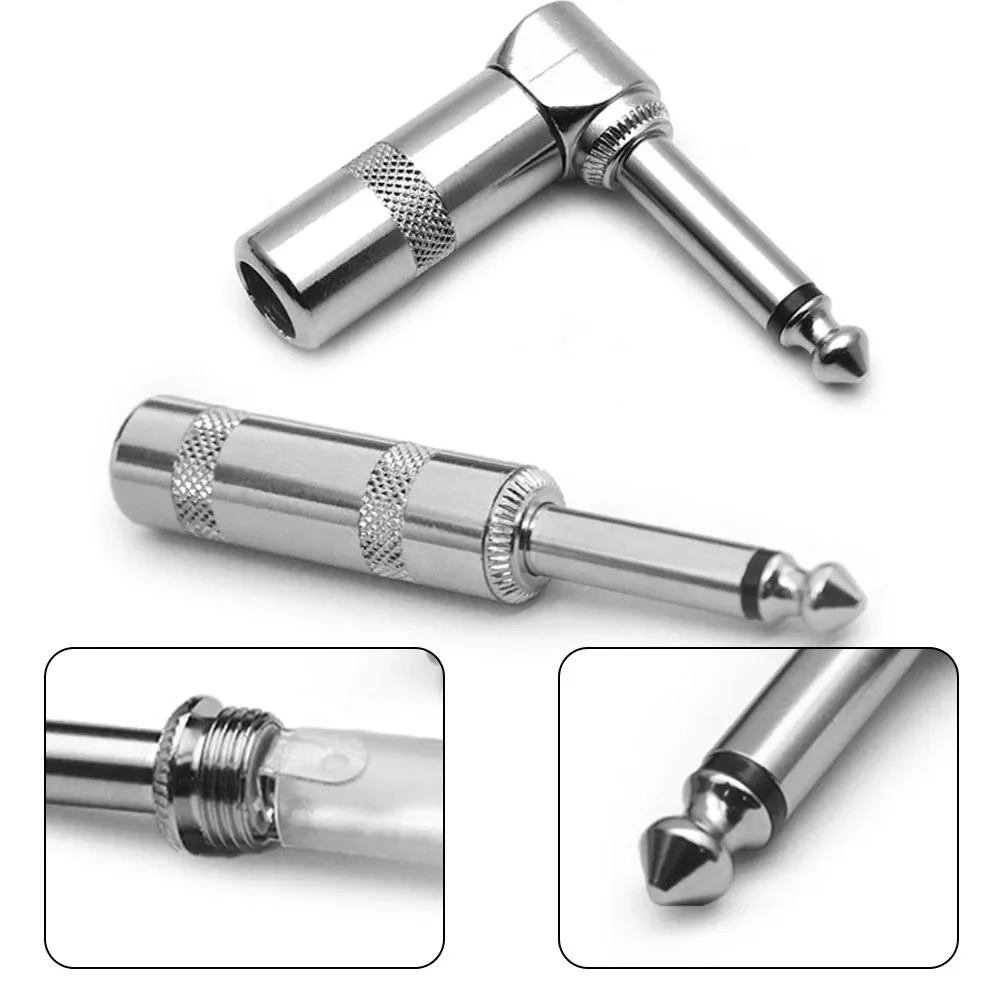 1-4-Inch-Mono-Stereo-6-35mm-Male-Plug-Wire-Connector-Guitar-Plug-Audio ...