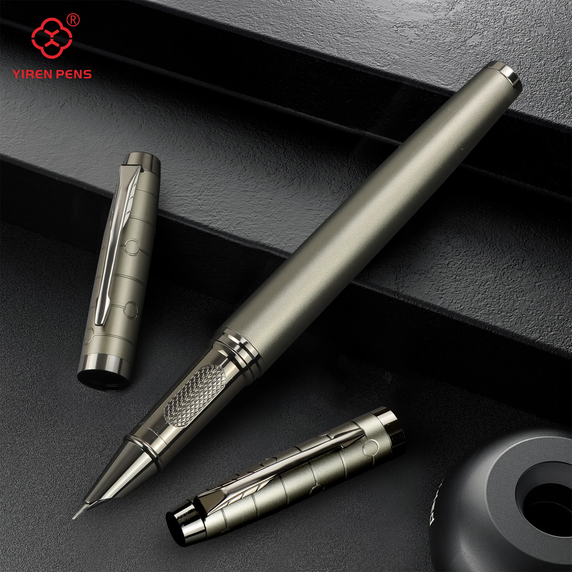 1-PC-Fountain-Pen-Professional-Gunmetal-Metal-Pen-Stylish-and-Sturdy ...