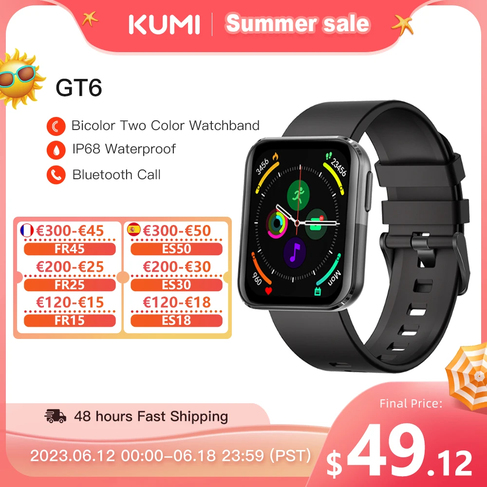 Electronic Watches Women | Smart Watch Men Kumi Gt6 | Tuya Smart Smart Watch - Gt6 - Aliexpress