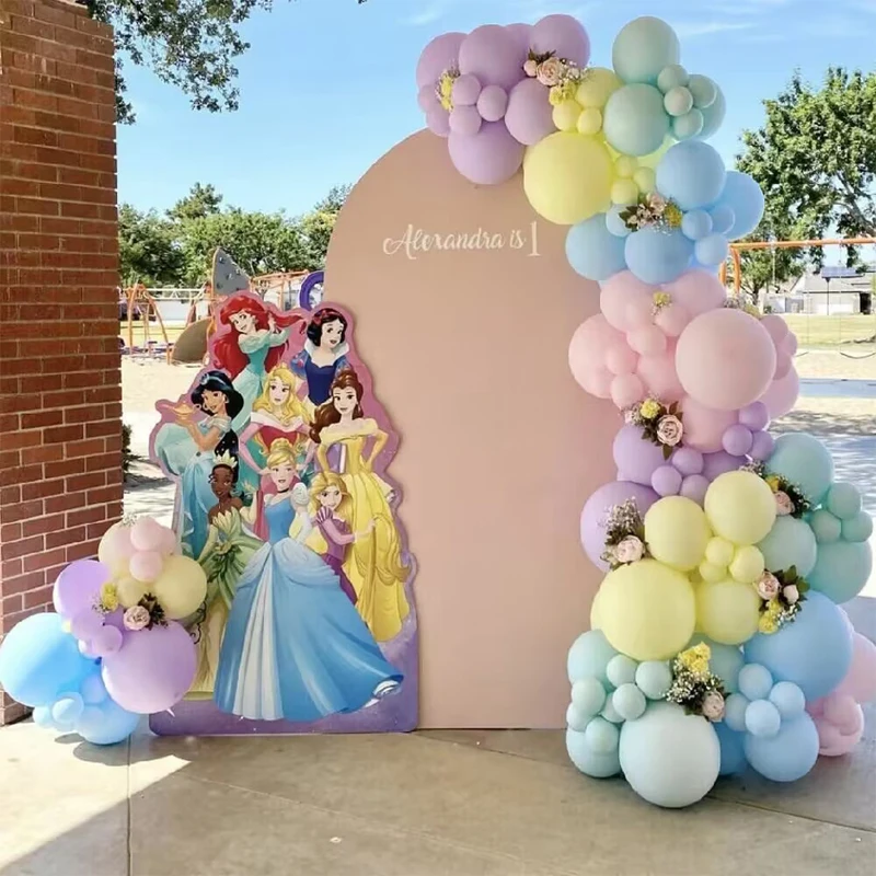 115Pcs-Disney-Cartoon-Princess-Theme-Balloons-Garland-Arch-Kit-Birthday ...