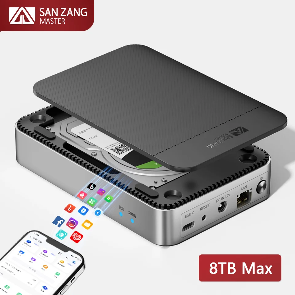 SANZANG-2-5-inch-SATA-SSD-Enclosure-NAS-Network-HDD-Storage-Box-HD ...