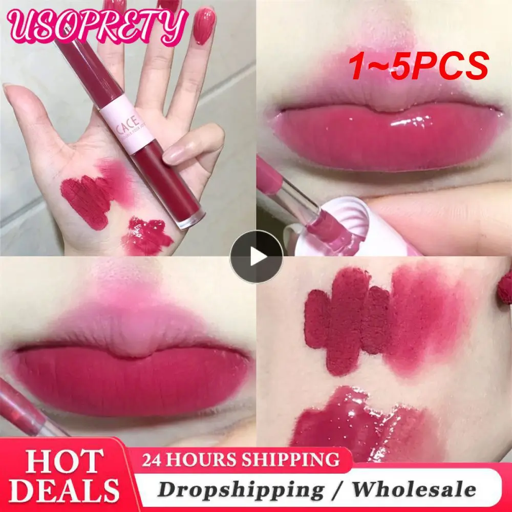 1-5PCS-Colors-Sexy-Red-Lipstick-Matte-Velvet-Glossy-Lip-Glos-Waterproof ...