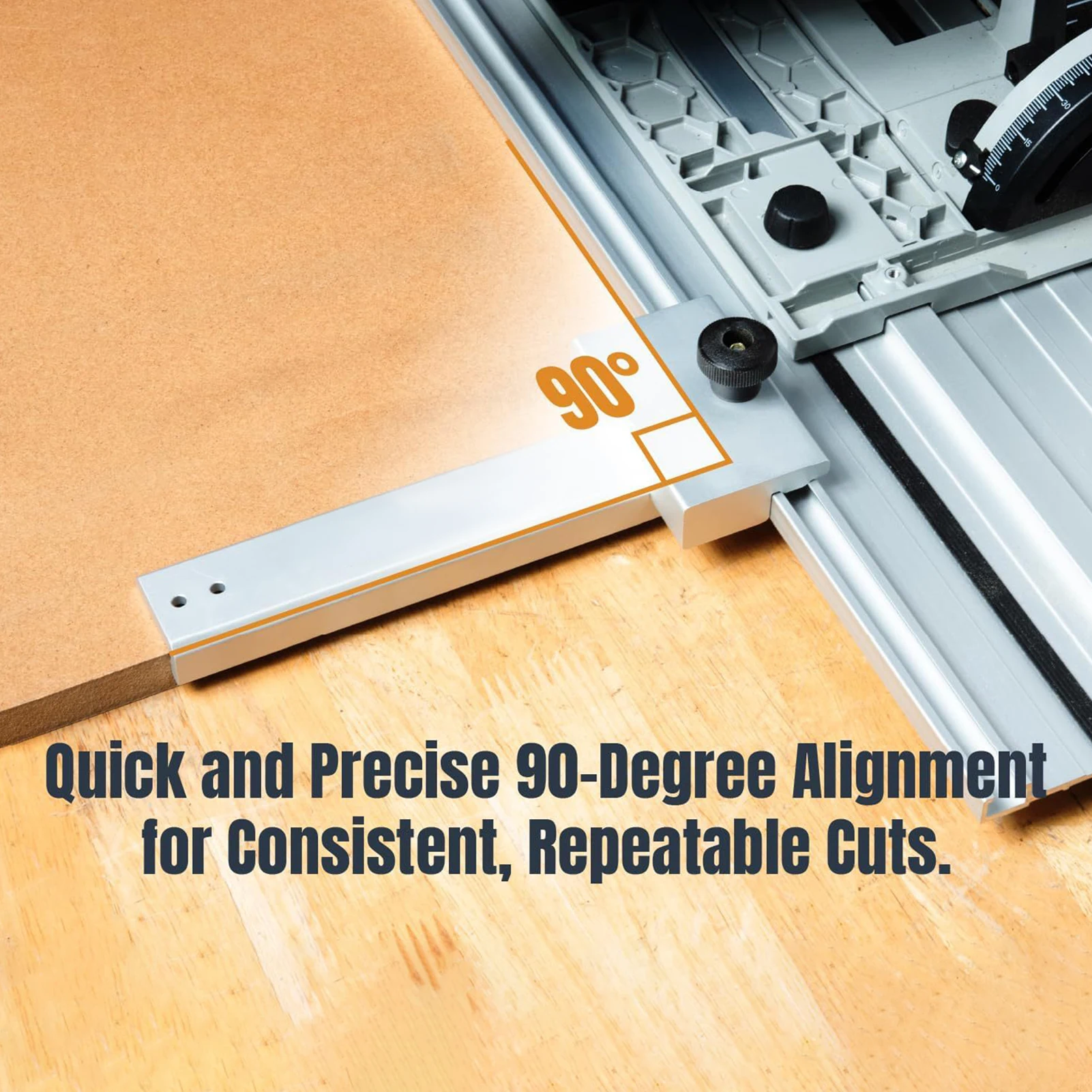 Track Saw Guide Rail Square, 90° Adjustable Right Angle Guide Rail ...
