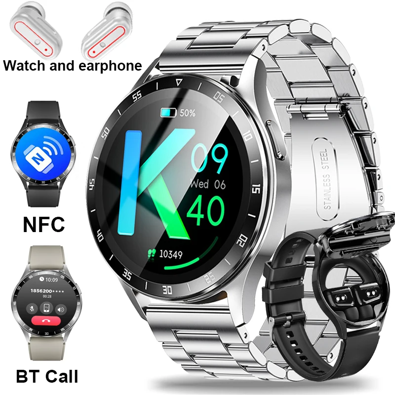 2024-New-NFC-TWS-Music-Talk-Smartwatch-Earphone-2-In-1-Men-Smart-Watch ...