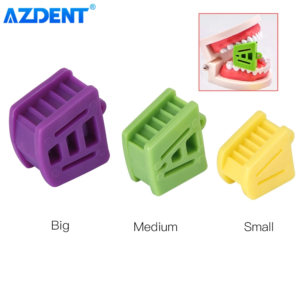 AZDENT-3-Sizes-Dental-Occlusal-Pad-Rubber-Bite-Opener-Blocks-Mouth-Prop ...