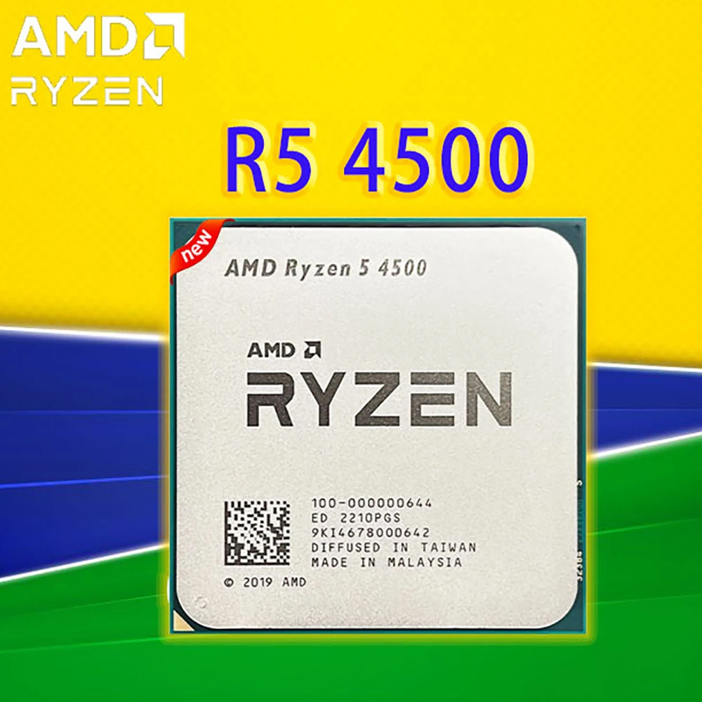 AMD Ryzen 5 4500 R5 4500 3.6 GHz 6-Core 12-Thread CPU Processor 7NM L3 ...