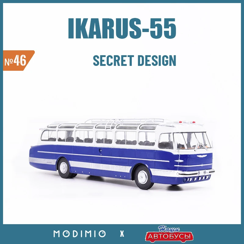 Original Hungary Ikarus-55 Deluxe Long Distance City Tour Bus 1/43 Plastic Model USSR Autobus ...