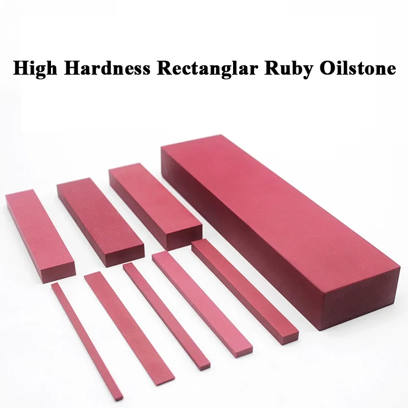 1PCS Ruby oil stone strip rectangular hardened oil stone sharp ultra ...