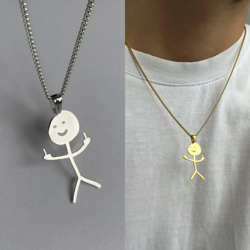 Middle Finger Necklaces | Vertical Middle Finger | Graffiti Accessories ...