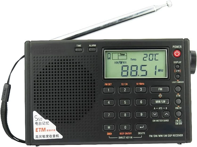 Rd219 Fm Stereo/sw/mw/lw World Band Pll Dsp Radio Black - Radio ...