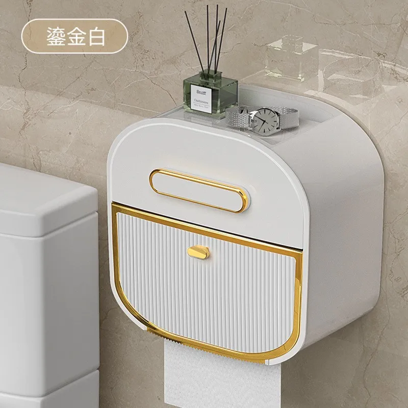push-Paper-roll-holder-Toilet-tissue-box-wall-mounted-roll-paper-box ...