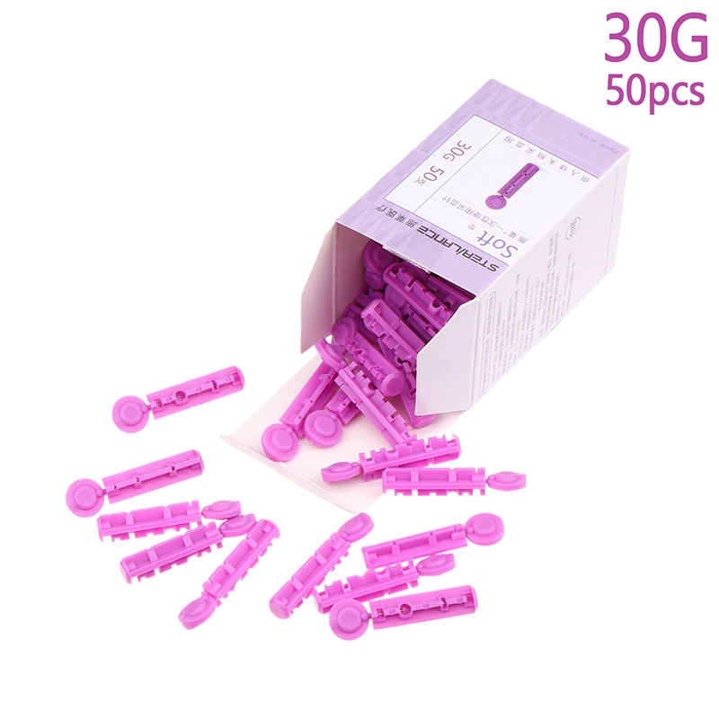 50Pcs Lancets For Diabetes Blood Glucose Testing 30G Count Diabetic ...