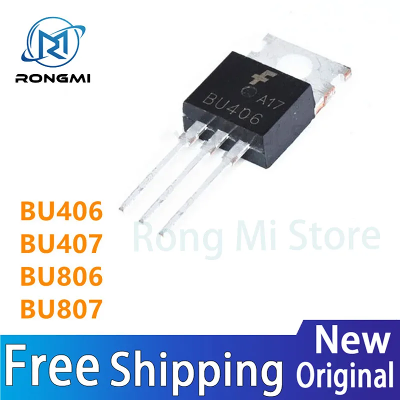 10PCS BU406 BU407 BU806 BU807 TO-220 original New IC Chip Wholesale ...