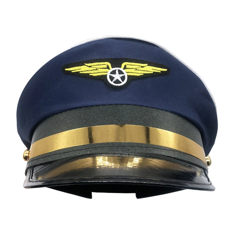 Men-Role-Play-Sailors-Caps-Airplane-Uniform-Cap-Flight-Plane-Captain ...