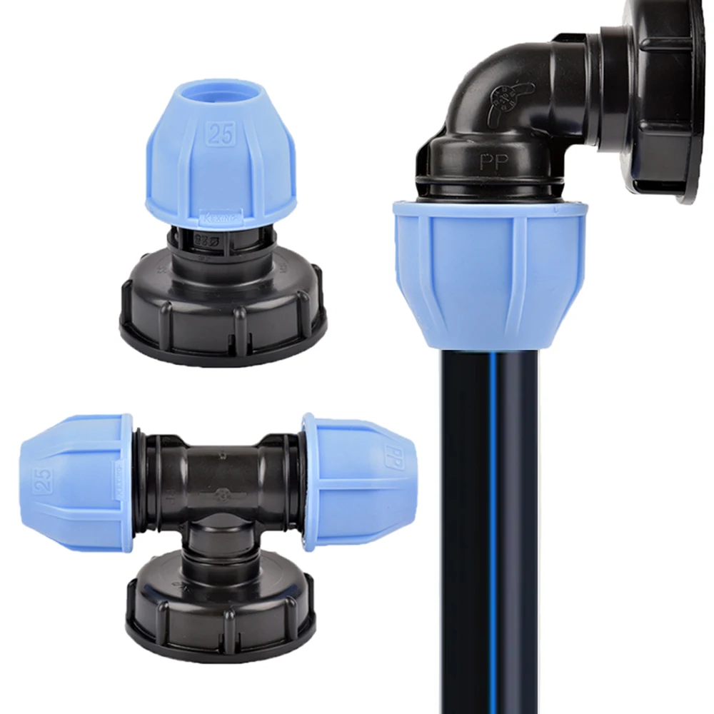 IBC Tank Adapter Kit - Durable Plastic PE/PVC Pipe Connectors for 20/25 ...