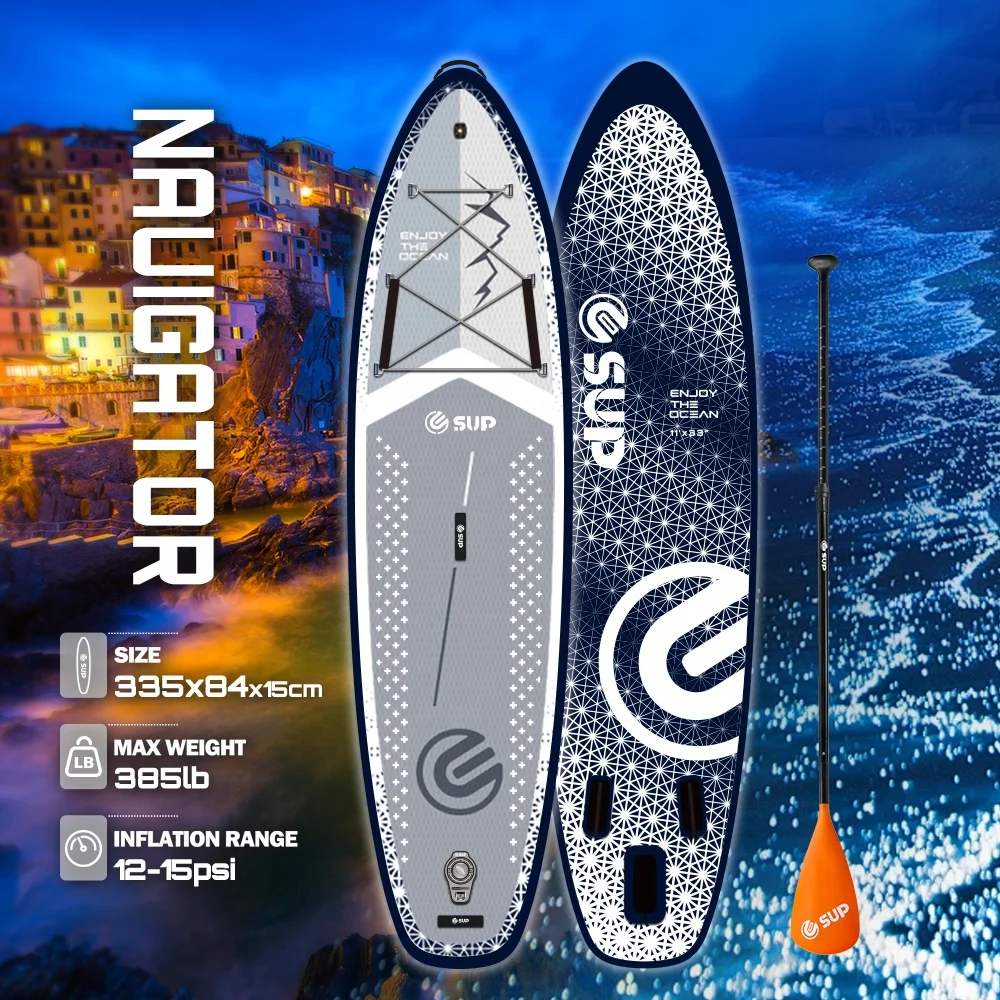 Neon LED Inflatable SUP Stand Up Paddle Board,6-Color Glow Electric ...