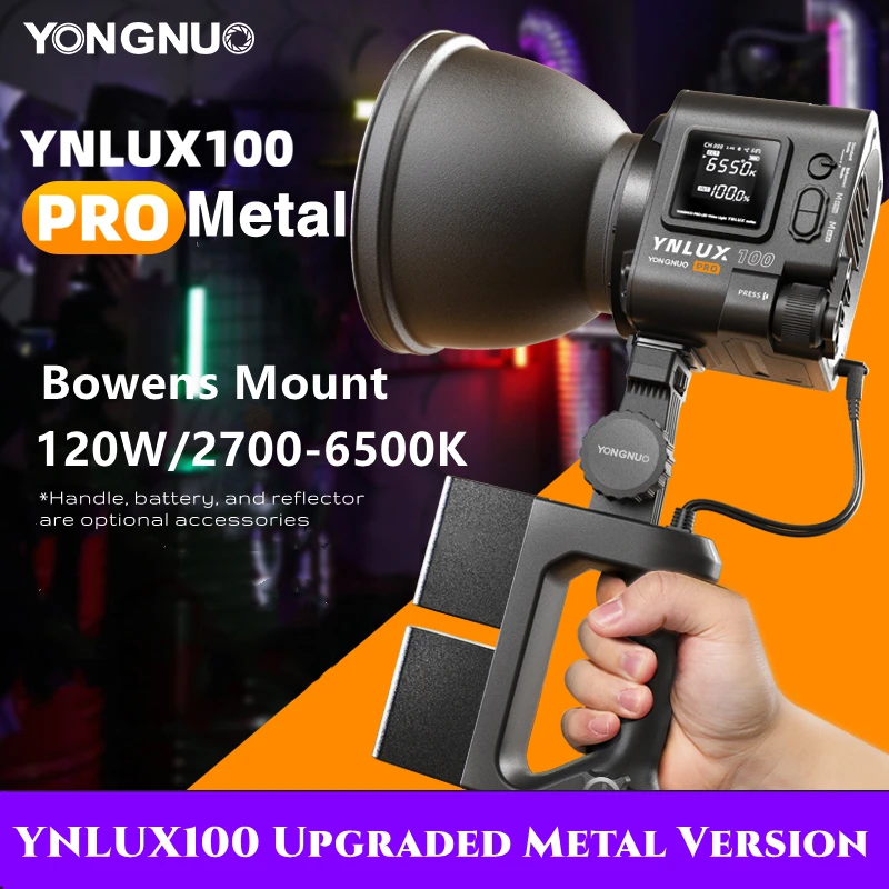 Yongnuo Handheld Outdoor COB LED Light YNLUX100PRO Upgraded 120W 2700 ...