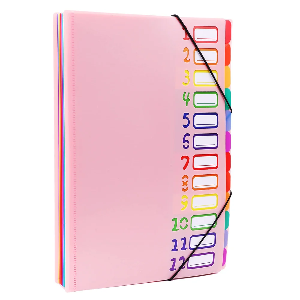 A4-blanc - Classeur Extensible A4 avec Fermeture à Sangle artificiel astique en Accordéon ...